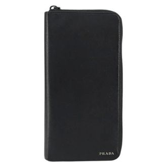 Prada unisex, Pre-owned, Noir, Taille: ONE Size Portefeuille en cuir Pre-owned