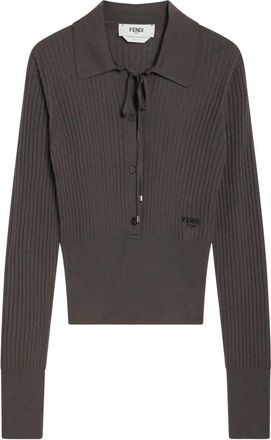 Fendi Damen, Oberteile, Braun, SGr&ouml;&szlig;e