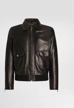 Dolce & Gabbana Lederjacke Aus Nappaleder - Mann Collection Schwarz 50