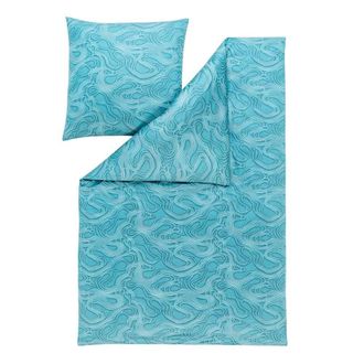 ESTELLA Estella Bettw&auml;sche Marico Mako Interlock Jersey (Petrol 050, 1 x 80x80 + 1 x 155x220 cm)