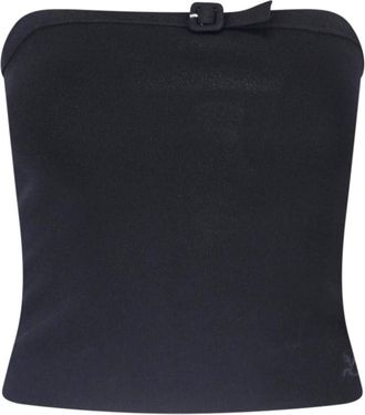 Courr&egrave;ges Top Buckle Knit Bustier
