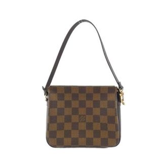 Louis Vuitton Pochette &agrave; maquillage Damier doccasion - Femme - Pre-owned - Brun - Taille: ONE Size