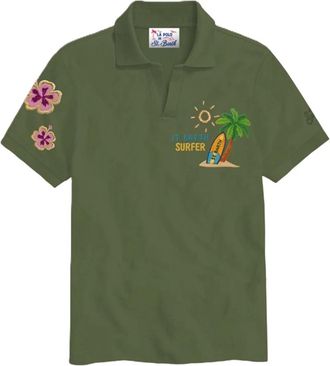 MC2 Saint Barth Homme, Tops, Vert, Taille: M Charles Piquet Stretch Polo