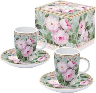 Easy Life Set mit 2 Kaffeetassen, 5 cl, aus feinem Porzellan