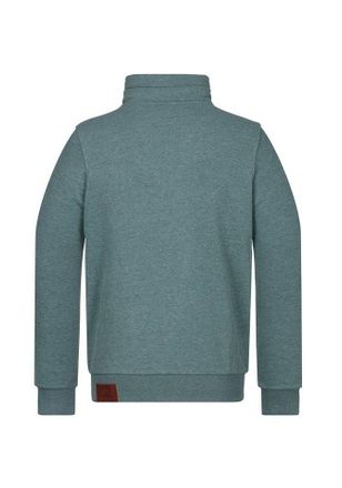 Naketano Sweatjacke Herren hoher Stehkragen, Rei&szlig;verschluss, Eingrifftaschen, meliert Rippb&uuml;ndchen, Kordelzug, Logo-Patch, Regular Fit, casual, Streetwear