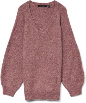 Vero Moda Pull en Maille VMLEAF Pull-Overs Rose Brown M Rose Brown M
