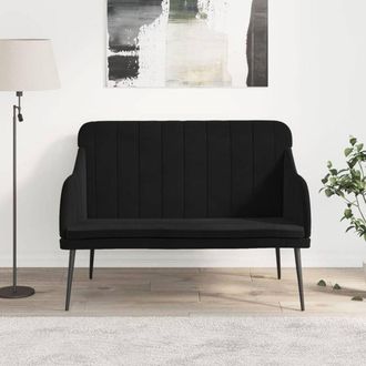 vidaXL Banc Noir 110x76x80 cm Velours