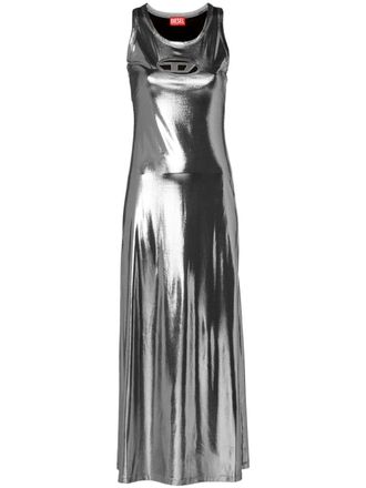 Diesel robe longue &agrave; effet m&eacute;tallis&eacute; - Argent