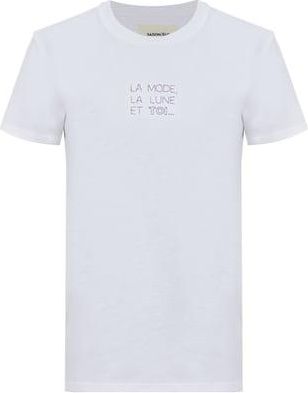 Saison 1865 T-shirt à inscription brodée