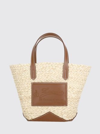 Lanvin Sac &agrave; main Catch en raphia tress&eacute; avec anses en cuir