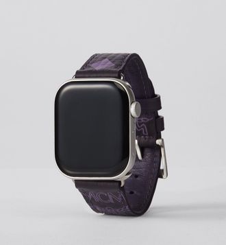 MCM Armband f&uuml;r Apple Watch (42-49 mm) in Visetos DEEP PURPLE VISETOS