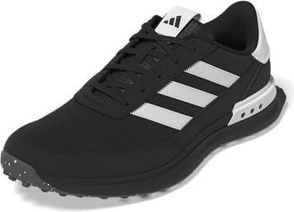adidas Chaussures de golf S2G en cuir sans crampons pour homme, 24, Core Black Footwear White Iron Metallic, 41.5 EU