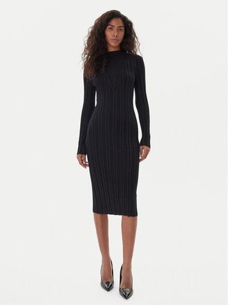 Fracomina Strickkleid FJ25WD5006K463Q7 Schwarz Slim Fit