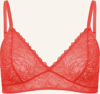erlich textil Erlich Textil Dreamy Lace B&uuml;gelloser Triangel Bh Aus Nachhaltiger Spitze - Verstellbare Tr&auml;ger orange