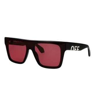 Off-white Off White - Columbus Sonnenbrille f&uuml;r Herren/Damen Unisex (Schwarz/Burgunderrot)