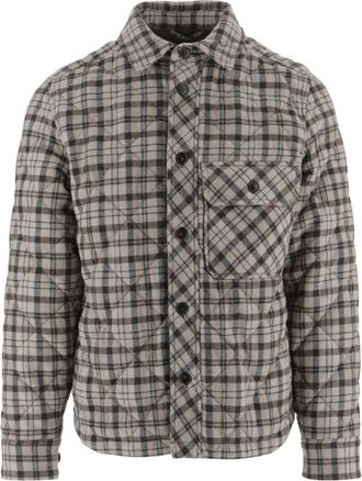 Woolrich Chemise en laine m&eacute;lang&eacute;e &agrave; carreaux - Homme - Chemises - Beige - Taille: XL