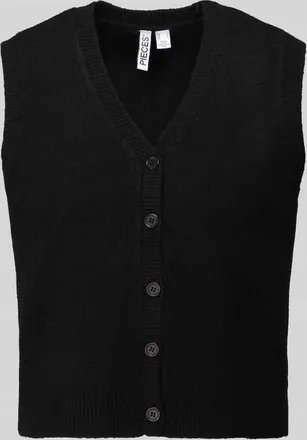 Pieces Regular Fit Weste mit V-Ausschnitt Modell SALLY