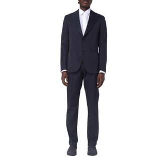 Lardini Blaues Einreiher-Anzug mit Einkerb-Revers - - Suits - Herren - Blau - S