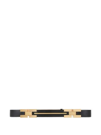 Elisabetta Franchi metal plate adjustable belt - Schwarz