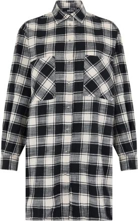 Diesel Femme, Robes, Multicolore, Taille: 40 FR Robe chemise &agrave; carreaux oversize