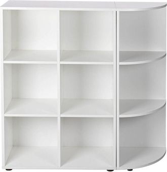 PEGANE Pegane - Meuble étagère dangle avec 3 niveaux coloris blanc - longueur 34 x profondeur 33 x hauteur 110 cm