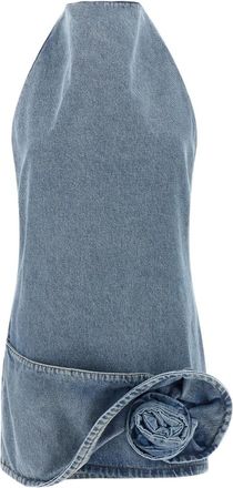 Magda Butrym Denim 10 Dress - Femme - Tops - Bleu - Taille: 34 FR