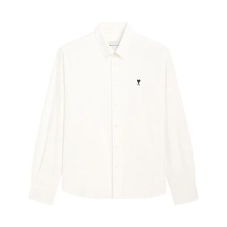 Ami Ami De Coeur Baumwoll-Oxford-Hemd - - Shirts - Herren - Wei&szlig; - M