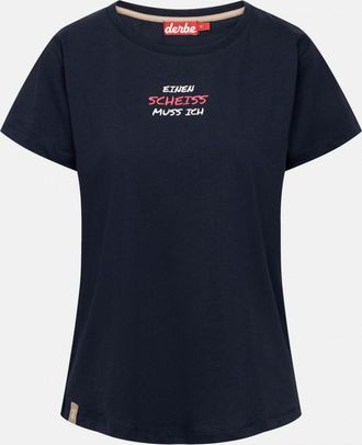 Derbe Derbe Muss ich Damen Shirt Navy Dunkelblau