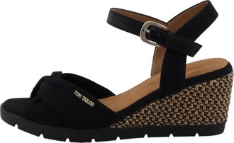 Tom Tailor Damen 5390040036 Sandale Schwarz 38 EU