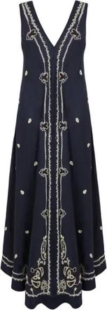 P.A.R.O.S.H. P.a.r.o.s.h., Femme, Robes, Bleu, Taille: 42 FR D722502 Maxi Dress