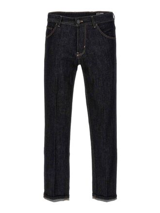 Pantaloni Torino Jean Droit - Bleu