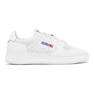 Autry Femme, Chaussures, Blanc, Taille: 37 EU Baskets Blanc Tissu Cuir Caoutchouc