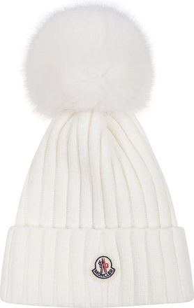 Moncler Caps & Mützen - Tricot Beanie White - Gr. ONE SIZE - in Weiß - für Damen