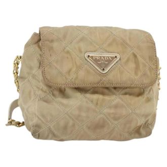 Prada Pre-owned Vintage Nylon Schultertasche - - Pre-owned - Damen - Beige - ONE SIZE