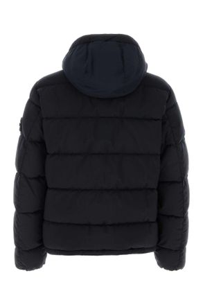 Stone Island Stretch Wool Blend Down Jacket - Blue