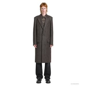 Acne Studios Wool Single-Breasted Coat