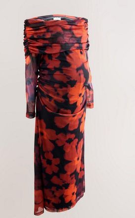 Next T&uuml;llkleid Bardotkleid aus Netzstoff - Umstandsmode (1-tlg)