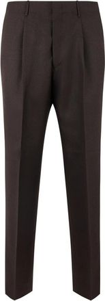 Slowear Straight Fit Hose aus 4-f&auml;diger Wolle - - Trousers - Herren - Braun - S