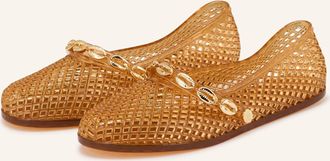 Ancient Greek Sandals Ancient Greek Sandals Mary-Jane-Ballerinas Iro Shells braun