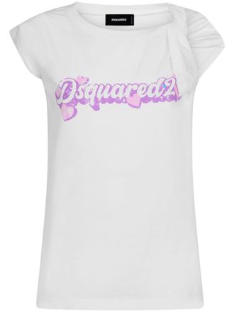 Dsquared2 t-shirt en coton à logo imprimé - Blanc