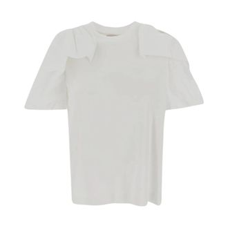 Alexander McQueen Baumwoll T-Shirt - - Tops - Damen - Wei&szlig; - S