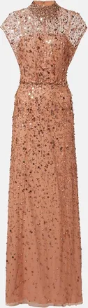 Jenny Packham Verzierte Robe Crystal Drop