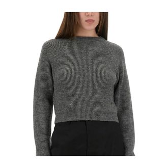 Moschino Rundhals-Strickpullover - - Knitwear - Damen - Grau - M