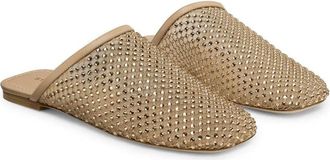 Stuart Weitzman Studded Suede Mule - Adobe