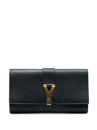 Saint Laurent 2000-2012 Leather Chyc Ligne clutch bag - Schwarz