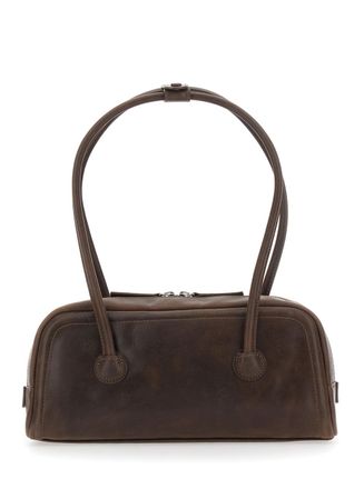 Margesherwood Womens Shoulder Bag Soft Boston Ew Brown Leather Cow