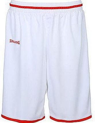 Spalding Move Short Homme, Blanc/Rouge, FR (Taille Fabricant : 3XL)