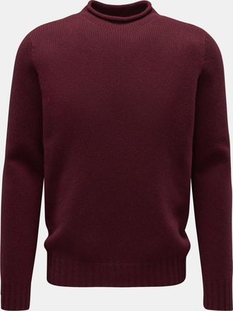 04651/ Herren - Pullover Blended Mock bordeaux