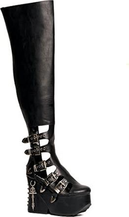 Lamoda Whispers, Knee High Boot Femme, Black Spike, 38 EU