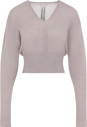 Rick Owens V-Ausschnitt Cropped Top - - Knitwear - Damen - Rosa - M